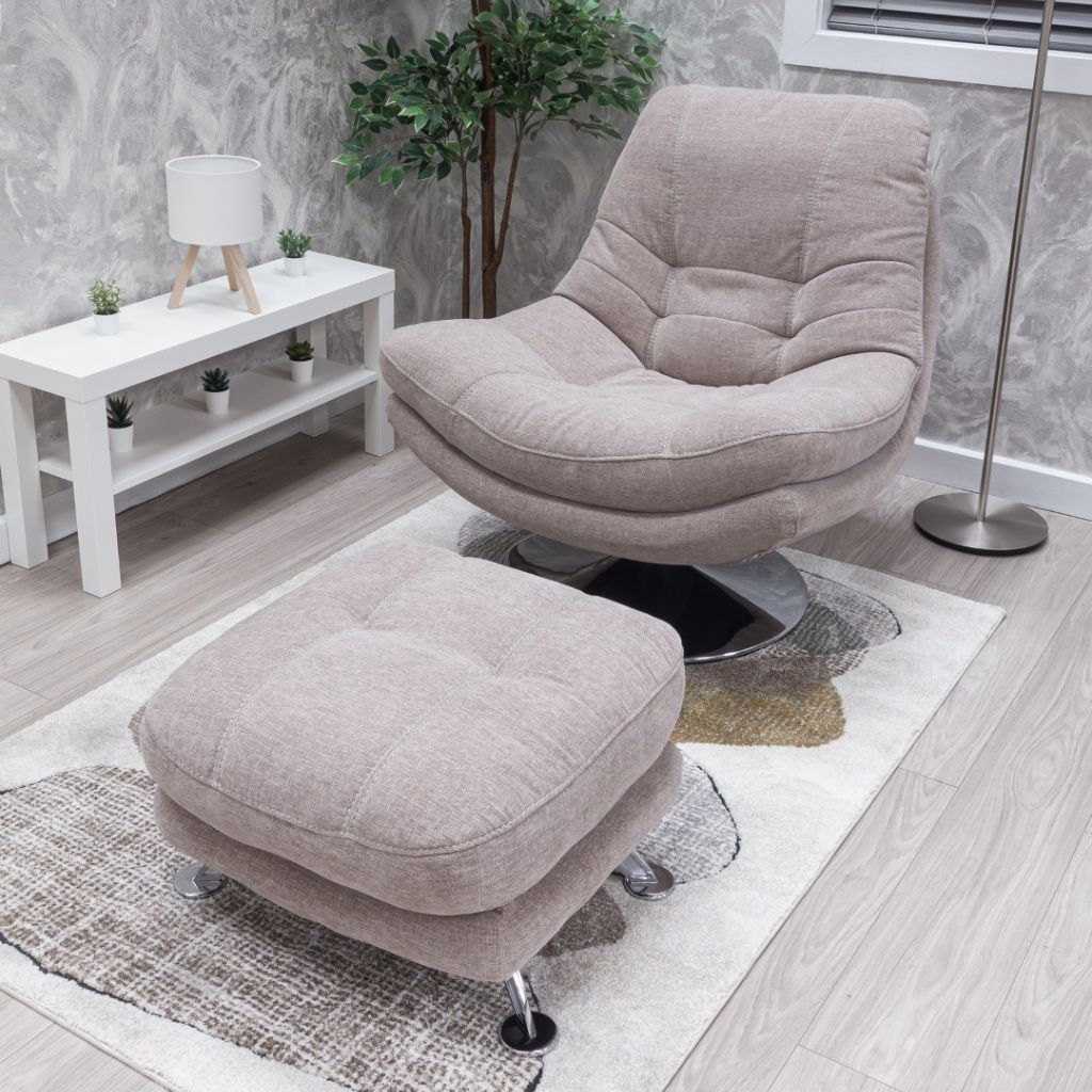 Axis Nature Swivel Chair and Footstool Range by Sofahouse