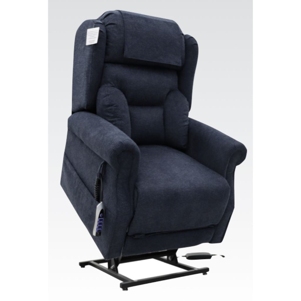 Berkshire Deep Blue Quad Motor Lift and Tilt Chair by Annaghmore