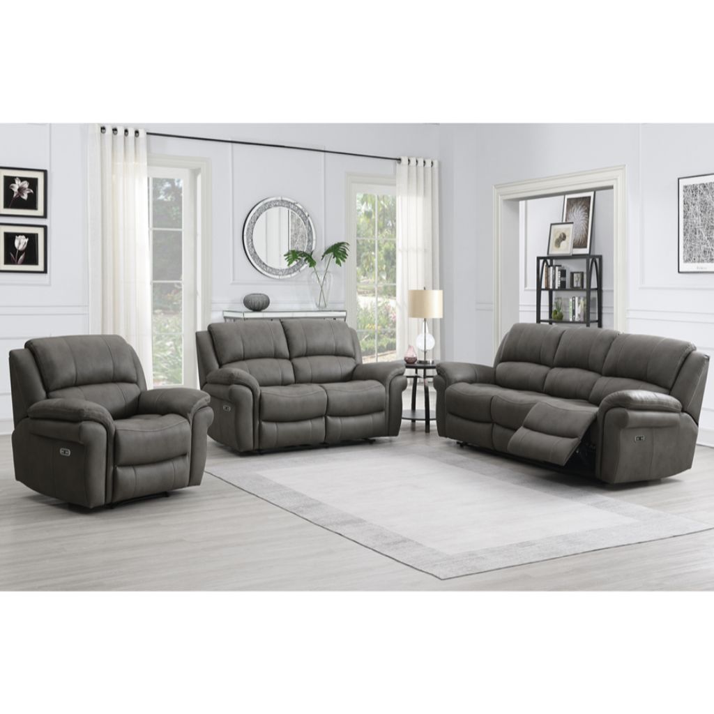 Farnham Ultra Grey Electric Reclining Sofa Range by Annaghmore